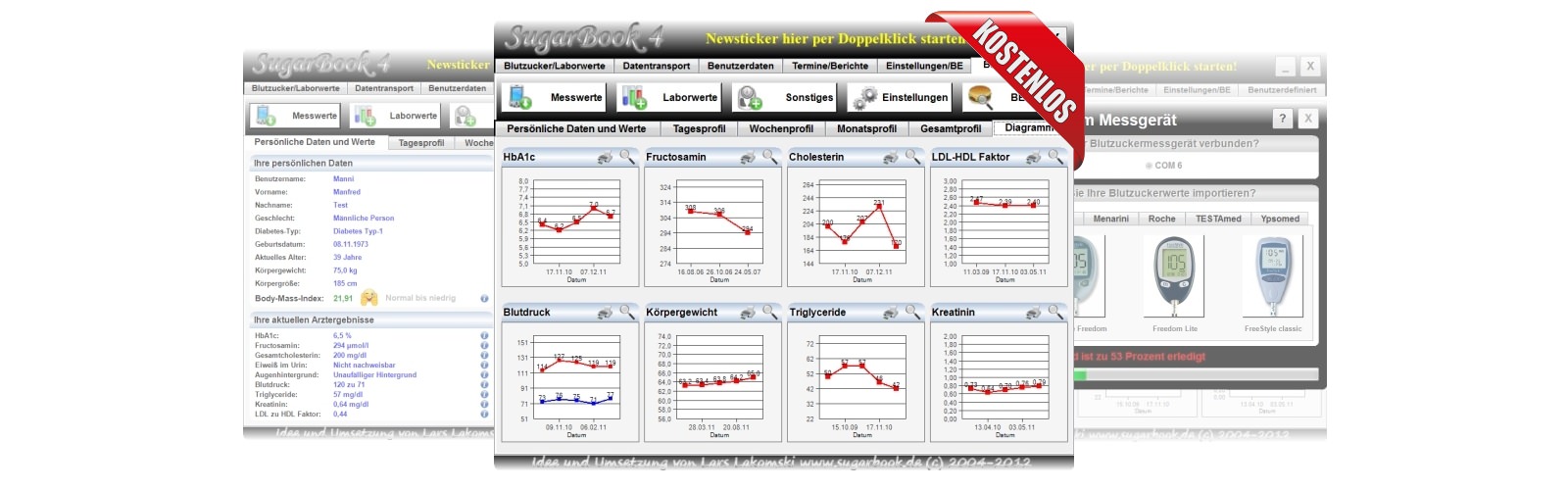 Kostenlose Diabetes Software SugarBook