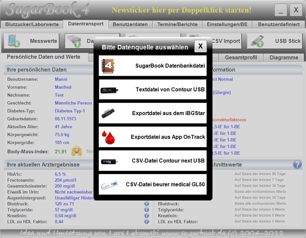 Diabetes-Software – SugarBook Diabetes-Software